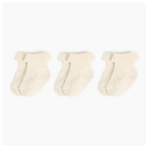 Набор детских носков BASIC LINE, 3 пары, р. 10-12 см, молочный