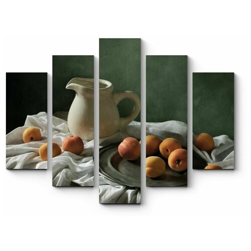 Модульная картина Натюрморт с сочными абрикосами 75x60