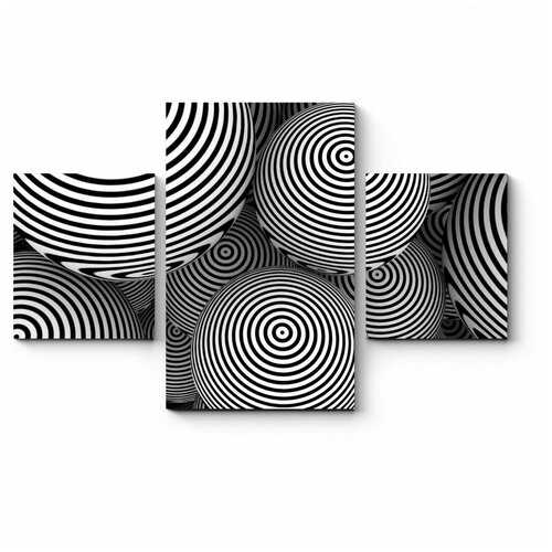 Модульная картина Черно-белая иллюзия 90x59