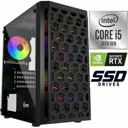 Игровой Компьютер Процессор: Intel Core i5-10400F (12МБ кэш-памяти, до 4,30ГГц), Оперативная память: 8Гб 2666 DDR4, Жесткий диск: 1000Гб SSD, Видеокарта: GeForce RTX 3060 8Gb, Win 10 Pro