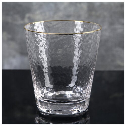 Стакан стеклянный "Руно" 230 мл, цвет прозрачный, с отводкой, посуда для сервировки стола