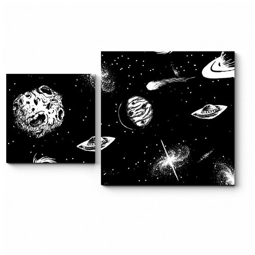 Модульная картина Бескрайний космос 150x90