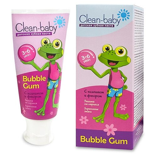 Зубная паста TM Clean-baby Жевательная резинка (от 3 до 6 лет), 50 мл