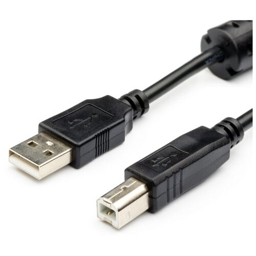 Кабель Atcom USB-A - USB-B (AT5474), 1.5 м, черный