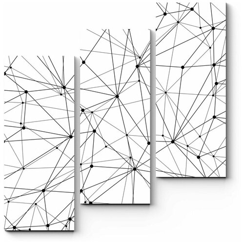 Модульная картина Точки и линии 80x85