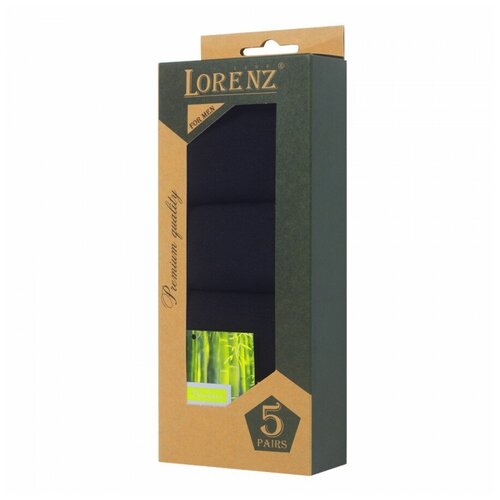 Носки LorenzLine, 5 пар, размер 27 (41-42), черный