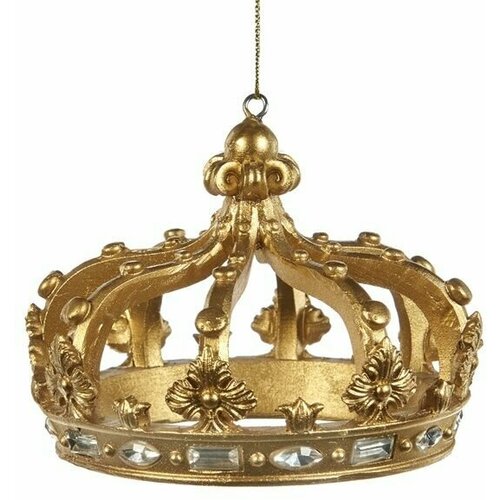 Елочная игрушка GOODWILL Украшение корона открытая золотая 9,5 см