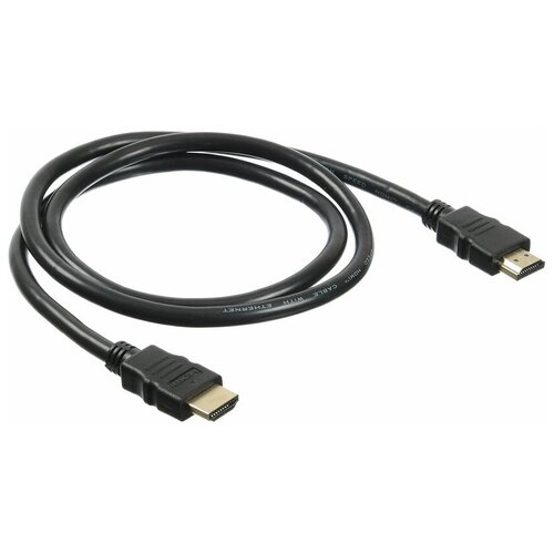 Кабель аудио-видео Buro HDMI 2.0, HDMI (m) - HDMI (m) , ver 2.0, 1м, GOLD, черный [bhp hdmi 2.0-1]