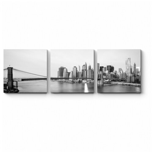 Модульная картина Панорама Манхэттена 100x33