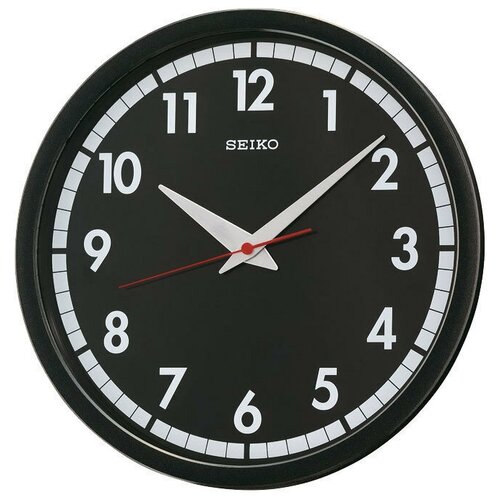 Часы настенные кварцевые SEIKO QXA476S/JN/KN, черный
