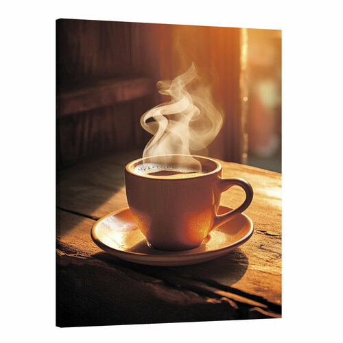 Интерьерная картина 50х70 "Аромат кофейного утра"