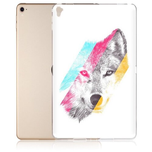 Чехол задняя-панель-накладка-бампер MyPads волк градиент для iPad Pro 2 10.5 A1701/A1709/iPad Air 3 (2019) противоударный