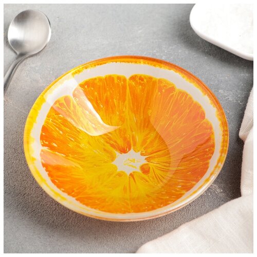 Салатник Доляна "Апельсин", 150 мл, d=12 см, цвет оранжевый