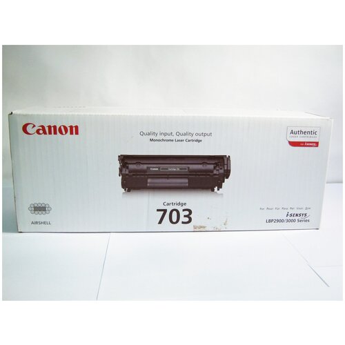 Картридж Canon Cartridge 703, подходит в HP LJ 1010 Q2612A, Canon LBP2900, 3000, 2K, оригинал