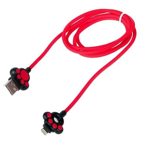 Кабель USB JOYROOM S- M125 Cute Paw для Lightning, 2.0A, длина 1.2м, красный