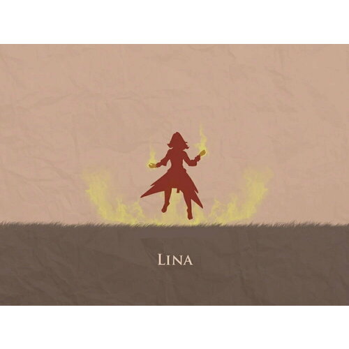 Плакат, постер на холсте Dota 2: Lina/Дота 2: Лина/игровые/игра/компьютерные герои персонажи. Размер 21 на 30 см