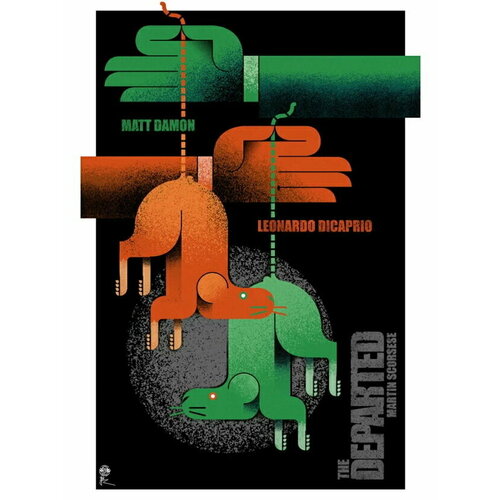 Плакат, постер на холсте The Departed/Отступники/искусство/арт/абстракция/творчество. Размер 42 х 60 см