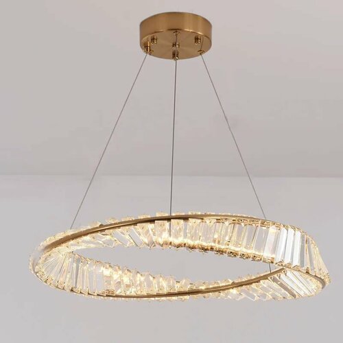 Подвесной светильник для спальни, гостиной, кухни, дизайнерский домашний декор, роскошный современный светодиодный подвесной светильник с кристаллами цвет золото