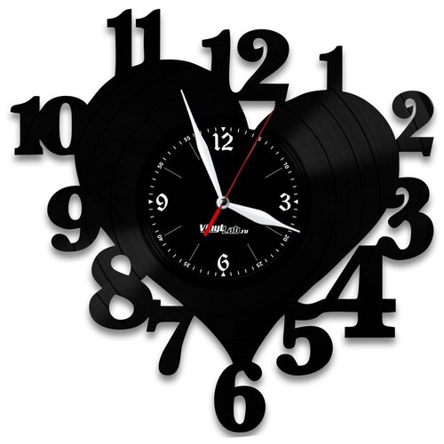 Часы из виниловой пластинки (c) VinylLab Любовь