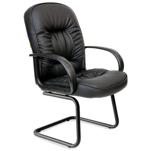 Конференц-кресло VT-Конференц CH416-V полозья, ЭКОкожа черная