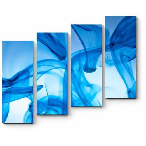 Модульная картина Многогранный синий 110x95