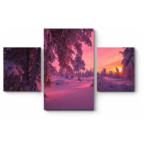 Модульная картина Пурпурный снег 120x78