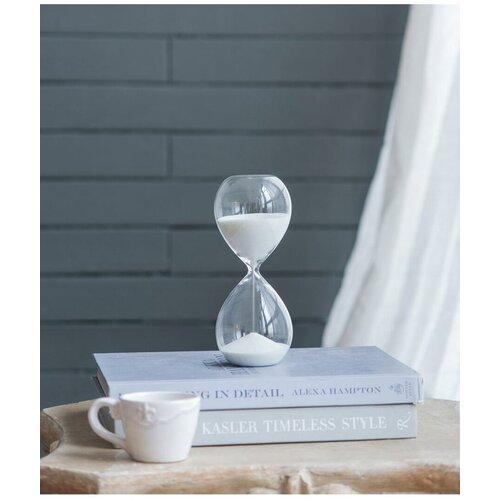 73221-WHIT Декоративное изделие Песочные часы (30 минут) 8x8x20см, Glasar