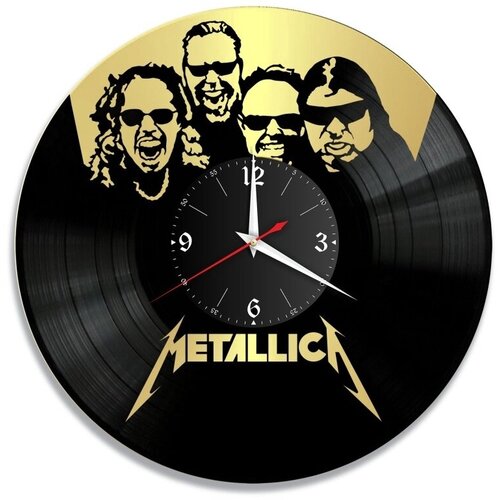 Настенные часы из виниловой пластинки Metallica /виниловые/из винила/часы пластинка/ретро часы