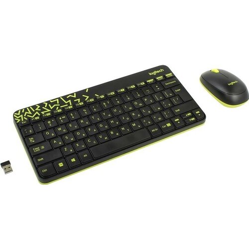 Logitech Wireless Desktop MK240 (Keybord&mouse), USB, Black, [920-008213]