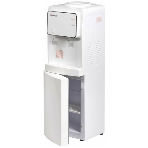Кулер для воды напольный для дома и офиса, нагрев / охлаждение электронное Sonnen Fse-02i, шкаф, 2 крана, белый