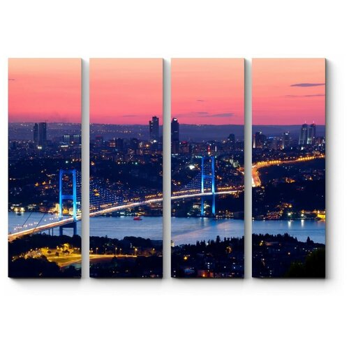 Модульная картина Волшебный закат в Стамбуле 100x75