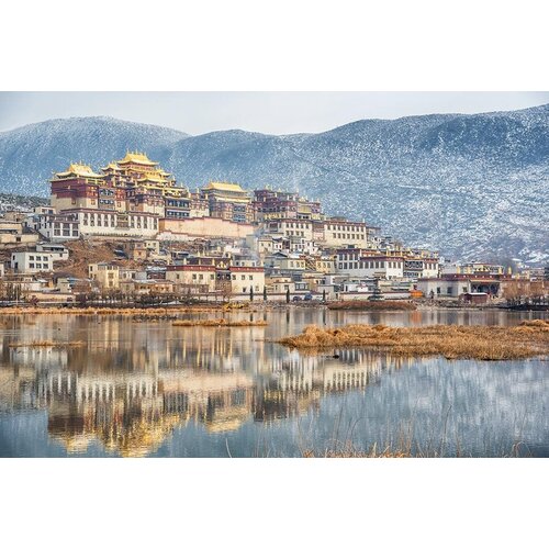 Тибет, страны и достопримечательности картина постер 20 на 30 см, шнур-подвес в подарок