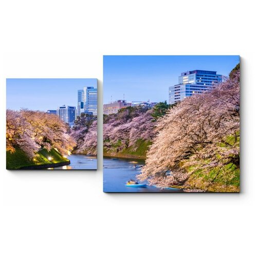 Модульная картина Прекрасная весна в Токио 140x84