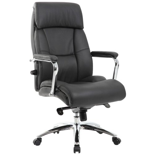 Компьютерное кресло Brabix Phaeton EX-502 офисное, обивка: натуральная кожа, цвет: черный