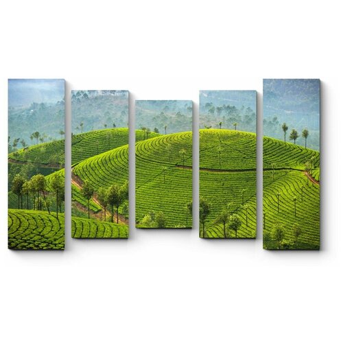 Модульная картина Красота зеленых полей 150x90