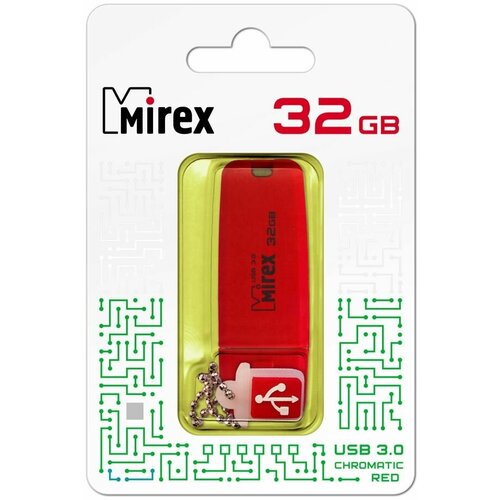 Флешка USB 3.0 Flash Drive MIREX CHROMATIC RED 32GB
