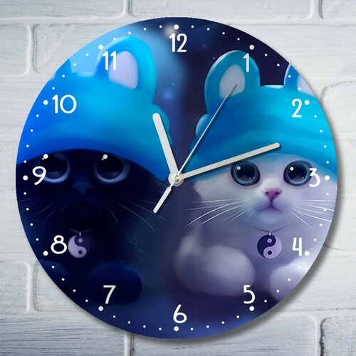 Настенные часы УФ с рисунком животные кот милота - 3012