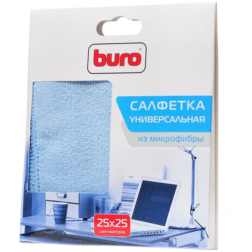 Buro BU-MF салфетка-наклейка+сухие салфетки для экрана, для оргтехники, 250 мм  x 250 мм, микс