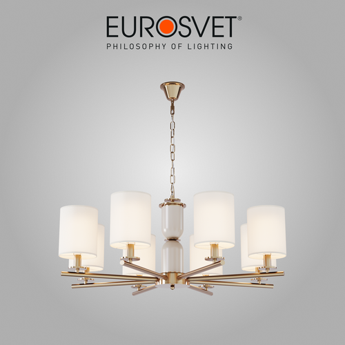 Люстра / Подвесной светильник Eurosvet Caprera 60146/8, 8 ламп, цвет латунь, IP20