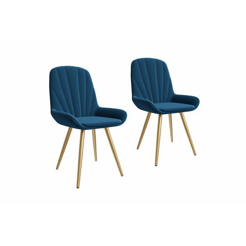 Комплект стульев Нонтон Юкки синий / золото 54х93х57 см