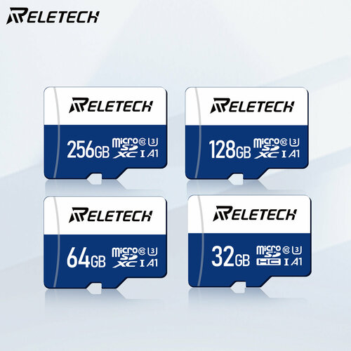Reletech 128ГБ TF карты Micro SD карты Class10 карты памяти Высокая скорость записи Супер совместимость Телефон Камера Meomory карты, синий и белый