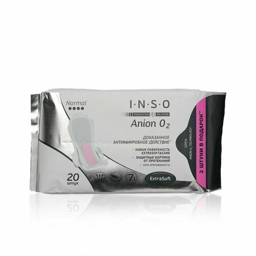 Женские прокладки INSO Anion 02 Normal с анионовым слоем 20шт