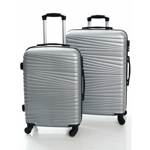 Комплект чемоданов Feybaul 31640, 2 шт., размер M, серый, серебряный
