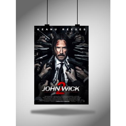 Постер плакат интерьерный на стену фильм Джон Уик 3 А3
