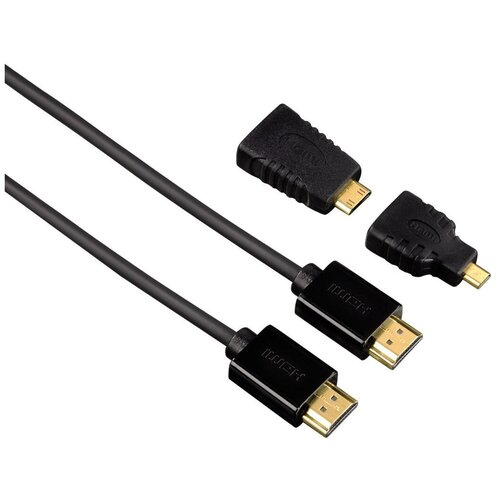 Кабель аудио-видео Hama H-54561 HDMI (m)/HDMI (m) 1.5м. Позолоченные контакты черный (00054561)