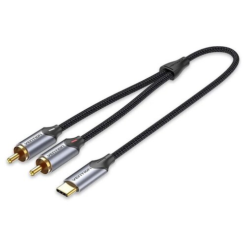 Переходник-разветвитель Vention гибкий USB-C M/2RCA M - 1.5м