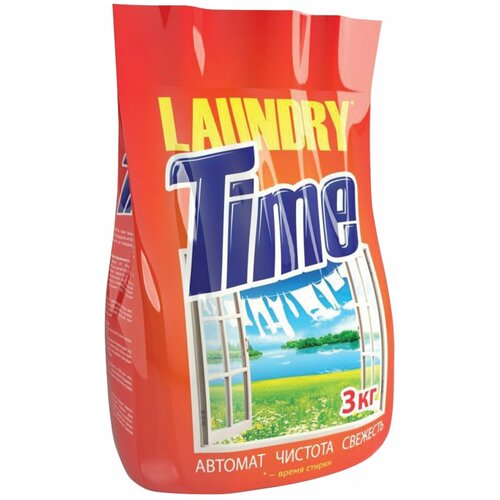 Стиральный порошок Laundry Time Автомат, 3 кг, универсальное, для цветных тканей