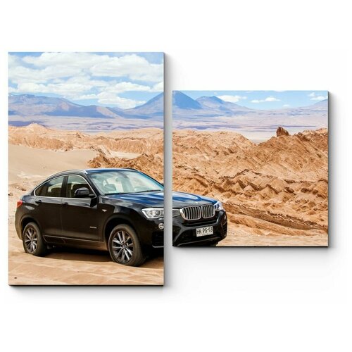 Модульная картина BMW Х4 в пустыне80x60