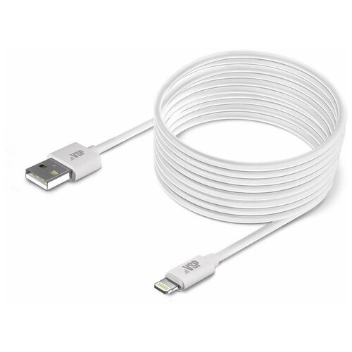 Кабель BORASCO Lightning (m) - USB (m), 3м, 2A, белый [37936]
