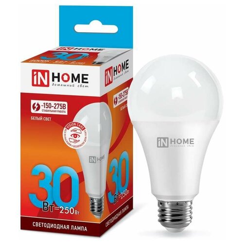 Лампа светодиодная LED-A70-VC 30Вт 230В E27 4000К 2700лм IN HOME 4690612024141 (4шт.)